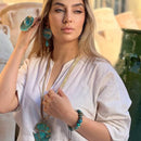 Turquoise Tempest Statement Ring | Baharnaz Gallery